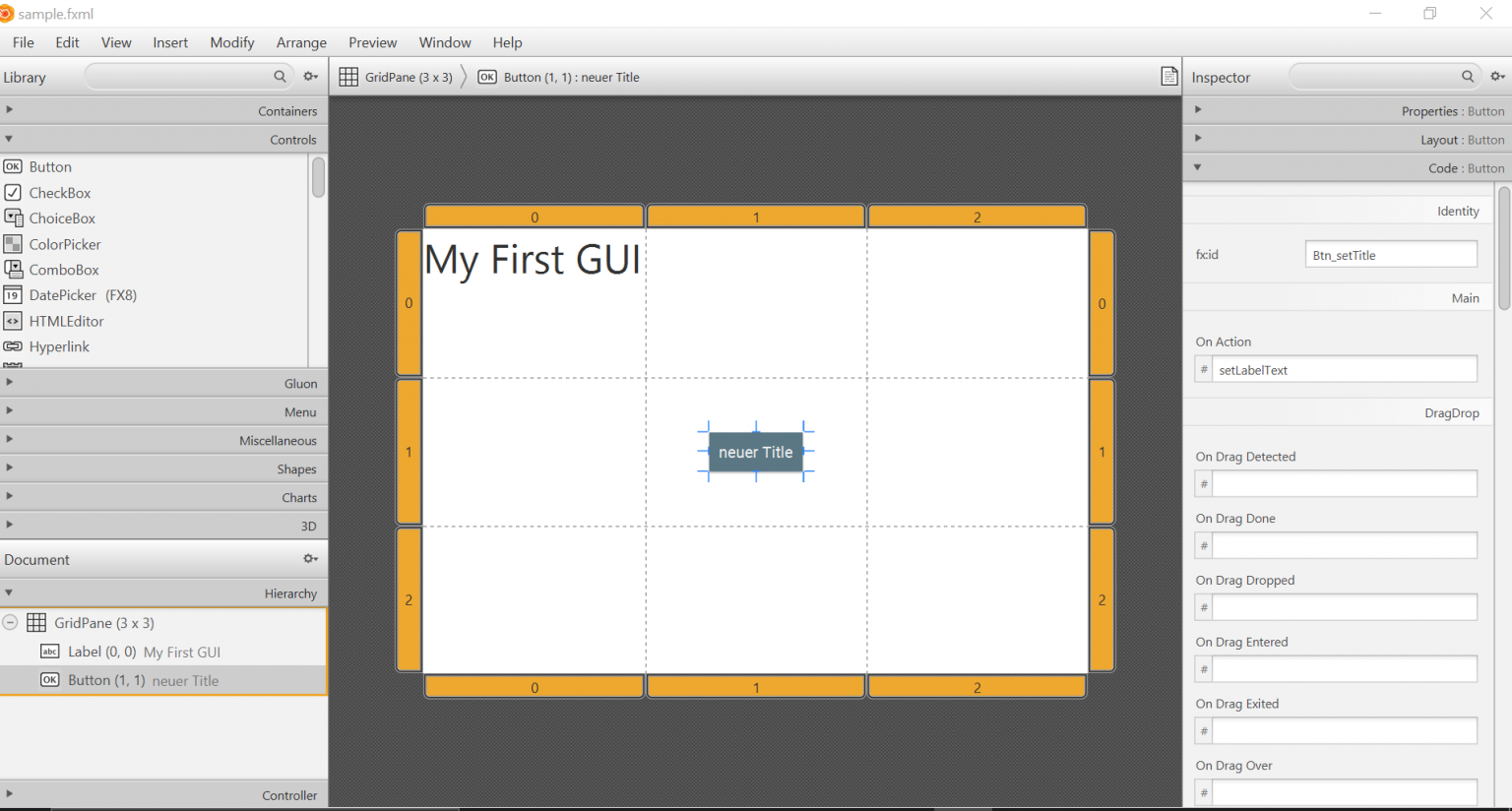 Benutzeroberfläche mit FXML - Einleitung GUI erstellen mit JavaFx